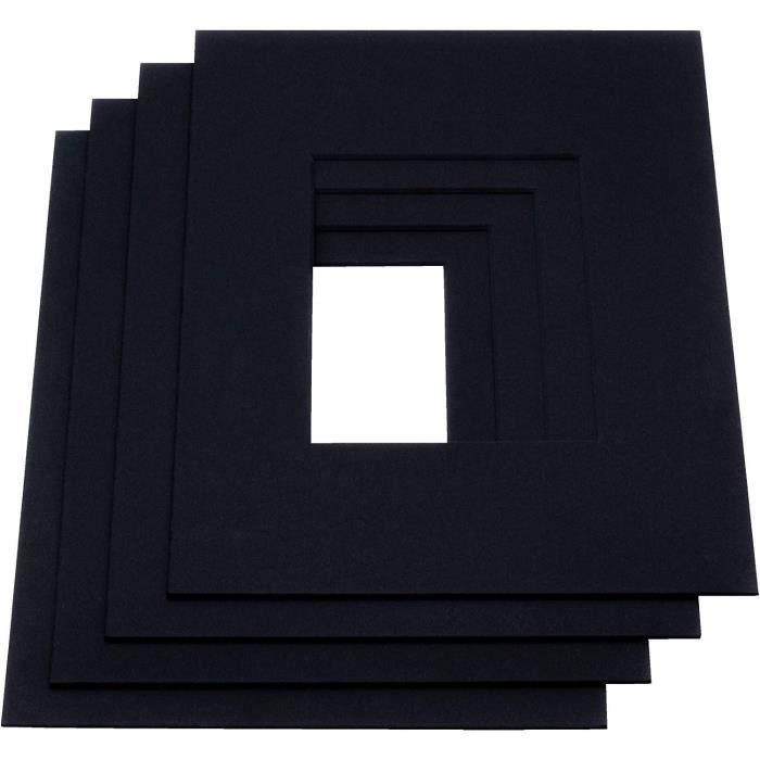 Lot De 2 Passe-Partout Noirs (Dimensions Extérieures : 30 X 30 Cm ...