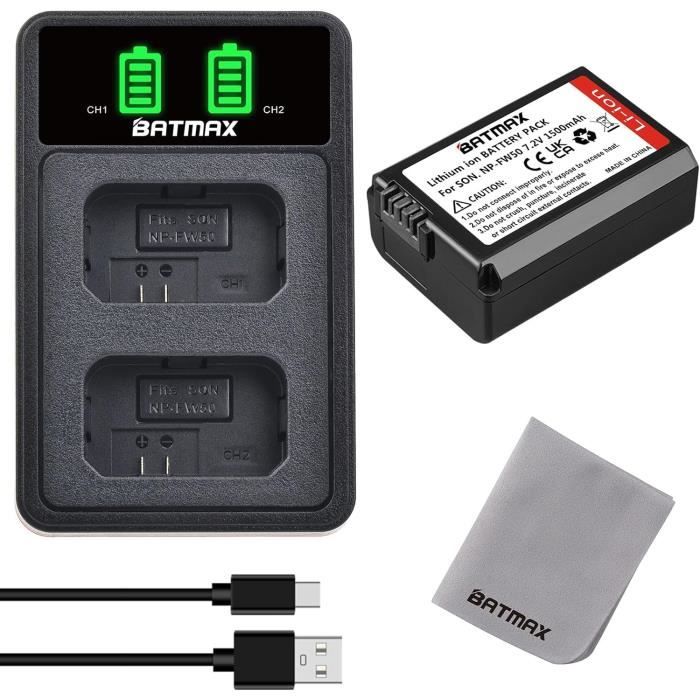 Np-Fw50 Batterie Et Chargeur Avec Usb Type C Port Pour Sony A6000 ...