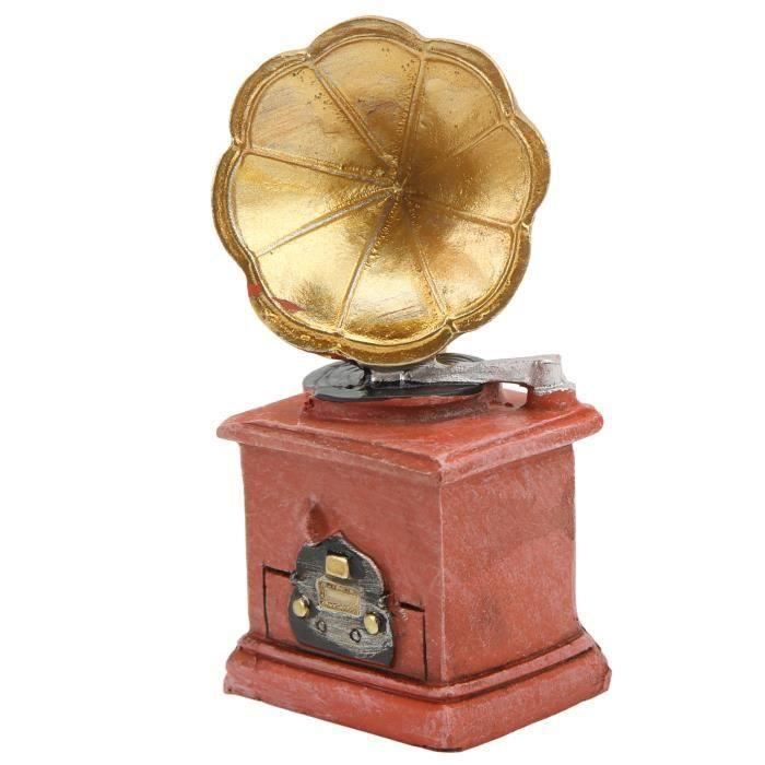 Sunshine-Zerone Mini phonographe de maison de poupée Dollhouse Mini ...