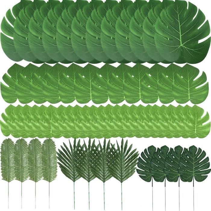 Lot de 60 Feuilles artificielles de 6 Types différents Enthur ...
