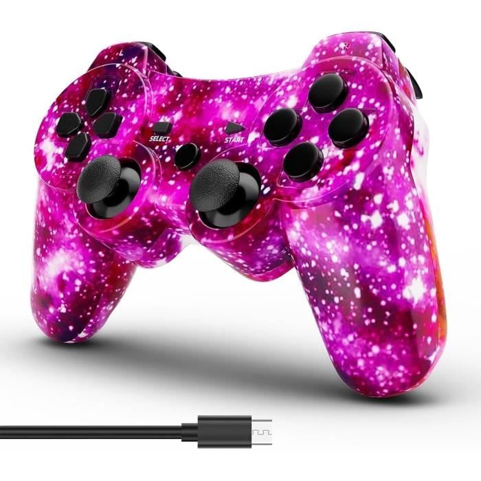 Muzeli Manette Pour Ps3 Contrôleur Sans Fil À Double Choc Pour Ps3 Avec ...