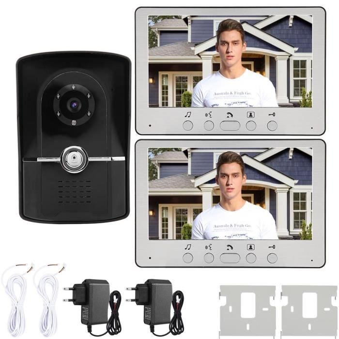 VINGVO visiophone Kit de sonnette d'interphone filaire LCD 7 'LCD ...