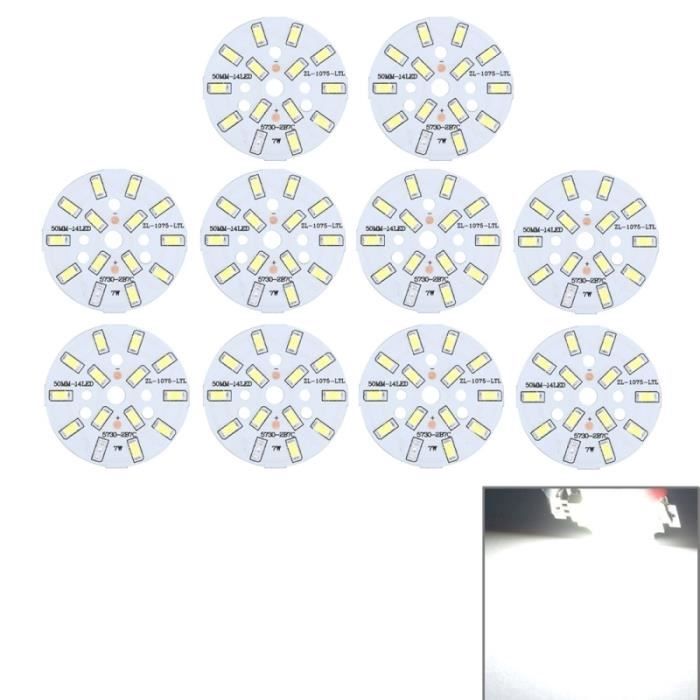 Module de LED 10 PCS 7W 14 SMD5730 630 LM 3000-6500K aluminium base ...