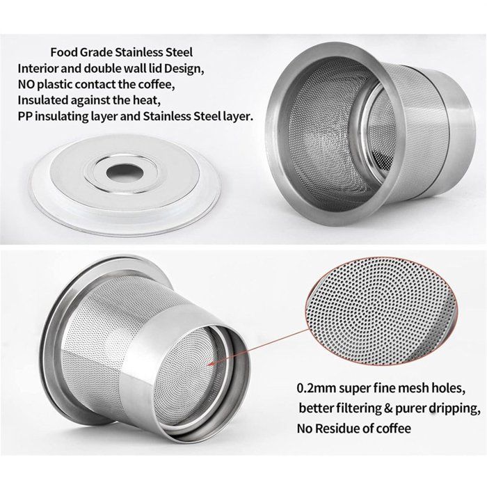 Dosette de Café Réutilisable pour Keurig, Dosette de Café Rechargeable ...