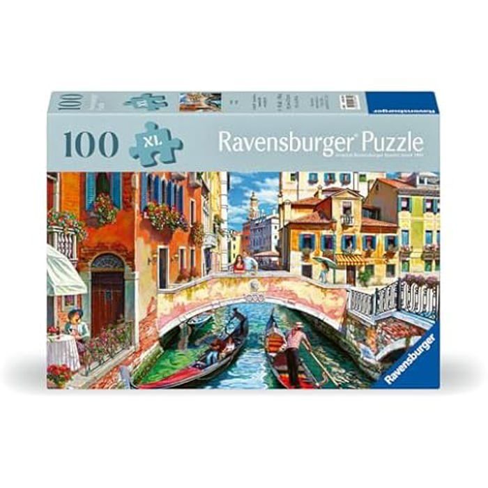 Puzzle adulte - RAVENSBURGER - Venise - 100 pièces - Support et poster ...