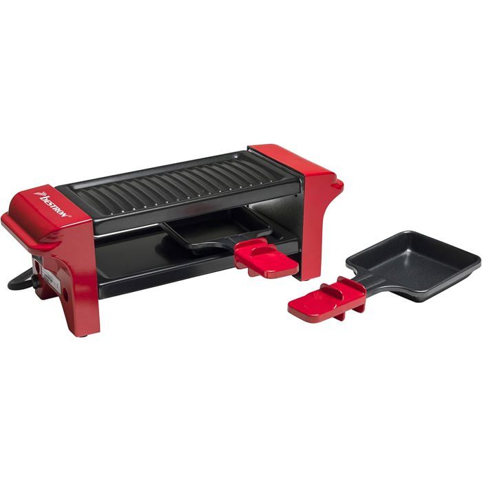 Appareil A Raclette, Mini Grill Pour 1 À 2 Personnes, Avec 2 Poêlons Et ...