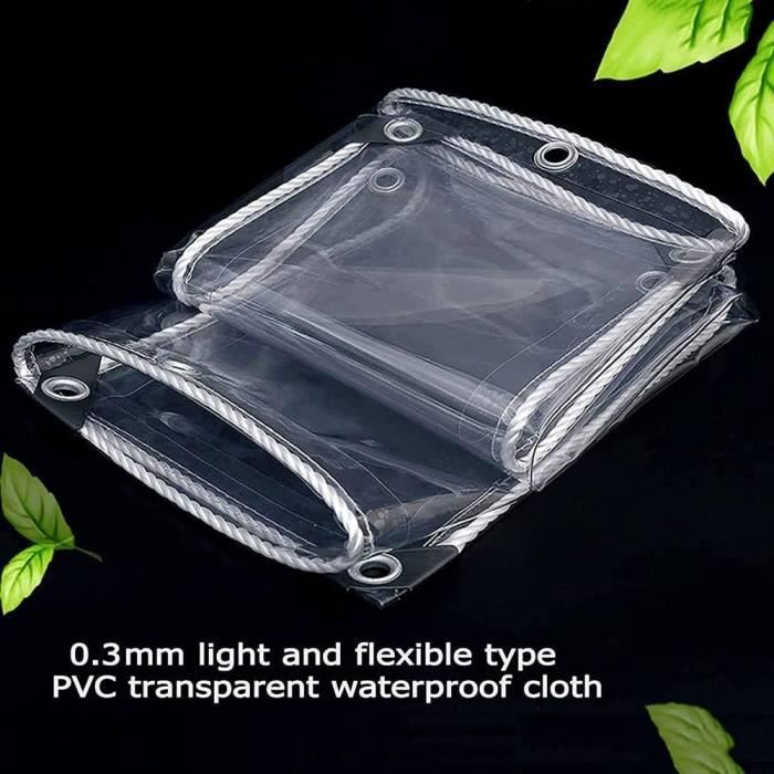 Bâche Transparente, bâches Transparentes épaisses Transparentes de 0,3 ...