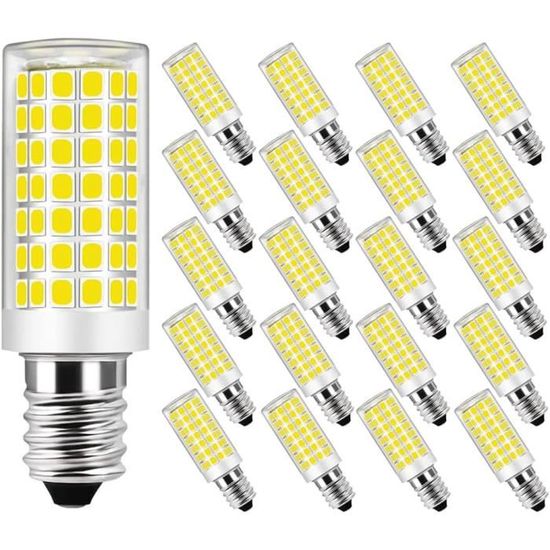 Ampoule E14 9W LED équivalent Ampoule Halogène 75W, 750Lm, Blanc Froid 6000K, Ampoules LED E14 ...
