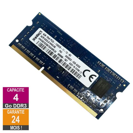 Barrette Mémoire - KINGSTON - ACR16D3LS1KNG/4G - 4Go - DDR3 - SO-DIMM ...
