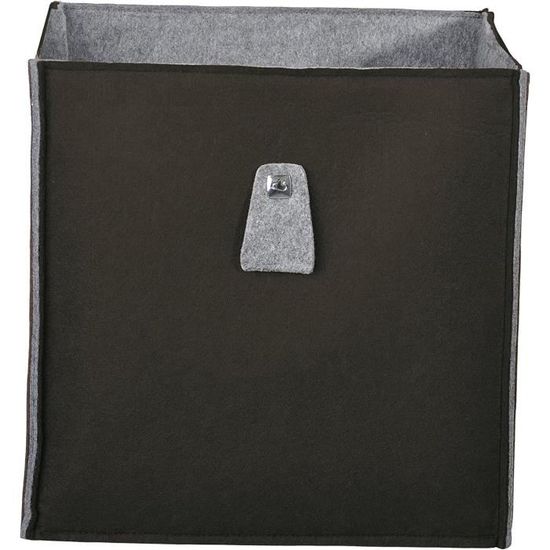 Boîte à feutre en tissu Atlanta - TRAHOO - Anthracite - 34x34x34 cm ...