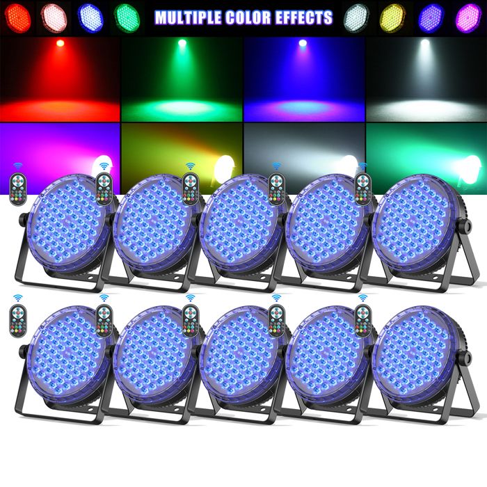 Lumières de scène - HOLDLAMP 60 LED RGBW DJ Éclairage de Scène - Pack ...
