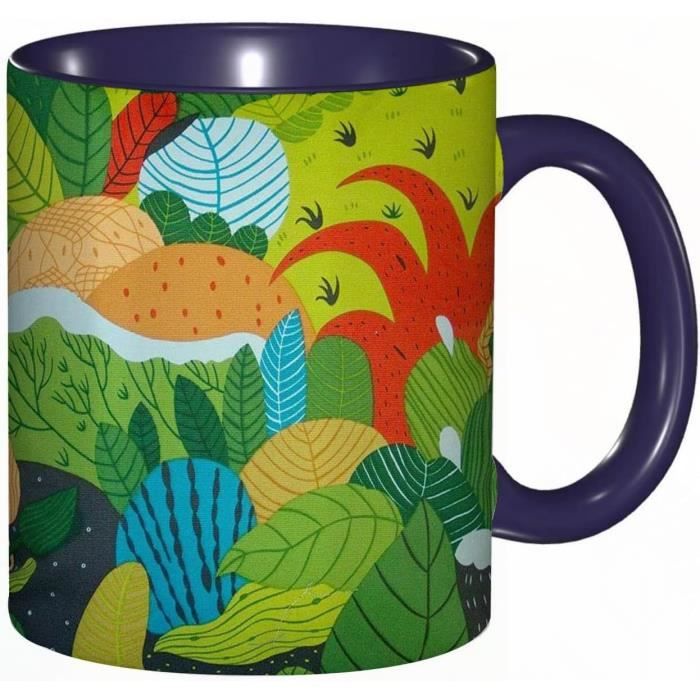 Mug Porcelaine Fine Feuilles Colorées |Mug Humour Pour Collègue, Amis ...