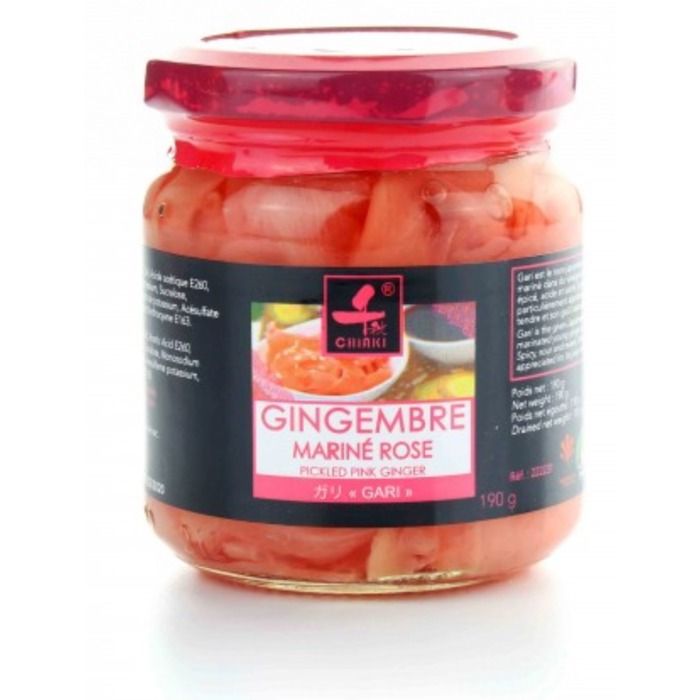 Gari Sushi Gingembre Rose CHIAKI en Bocal 190g 2 pots - Cdiscount Maison
