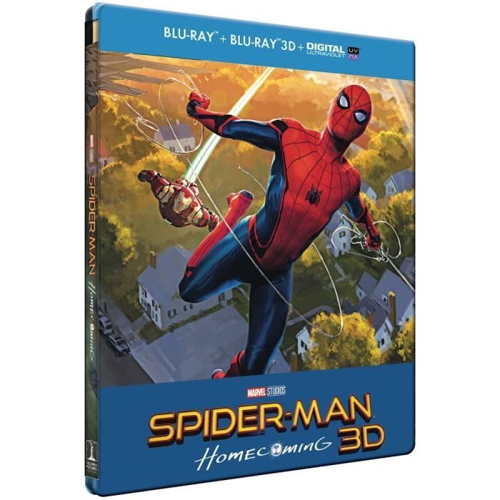 Spider man homecoming blu ray steelbook 3d et 2d 2017 - Cdiscount DVD