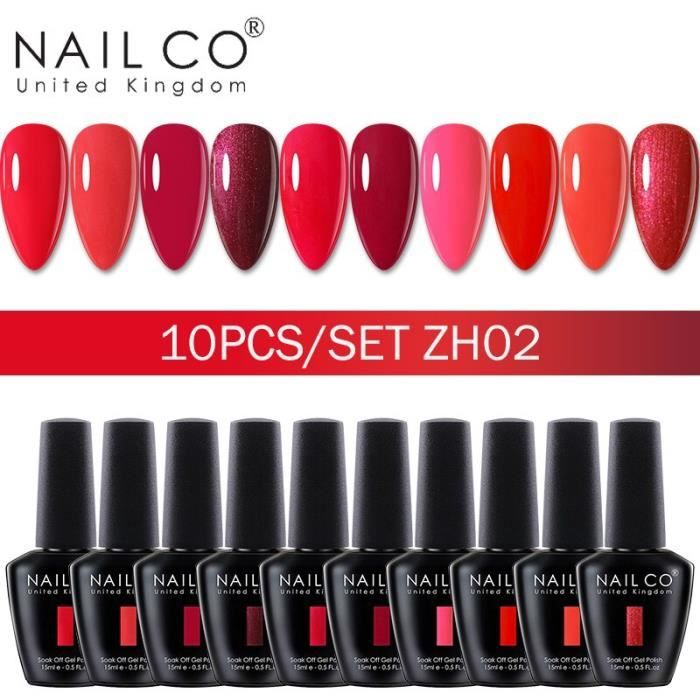 (NC-10H-ZH02)— Vernis à Ongles UV Semi-Permanent Coloré, pour Professionnels de la Manucure et ...