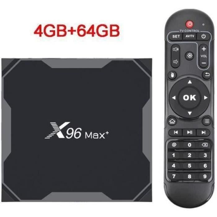 TV Box Android 90 X96 MAX PLUS Amlogic S905X3 4Go 64Go Quad Core H265 4K Lecteur multimédia ...