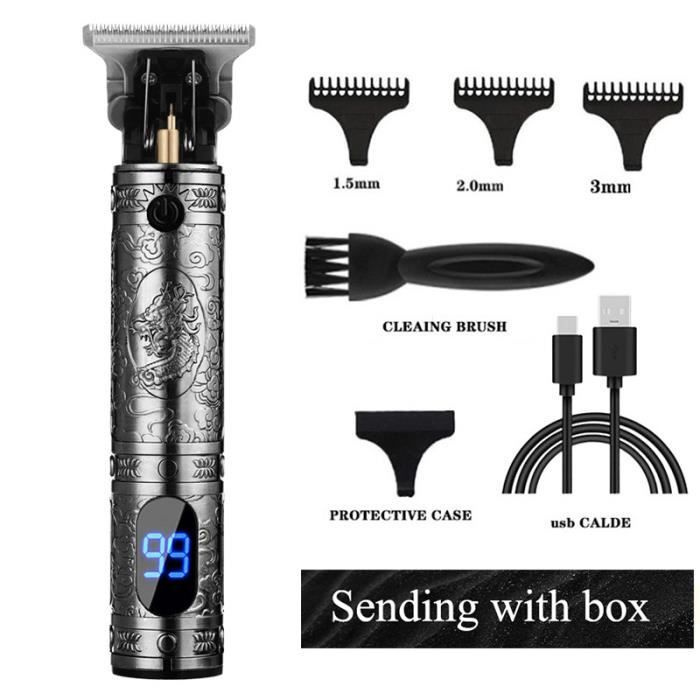 TONDEUSE CHEVEUX Tondeuse Professionnelle Sans Fil T9 Pour Hommes Rasoir Électrique Pour Couper ...