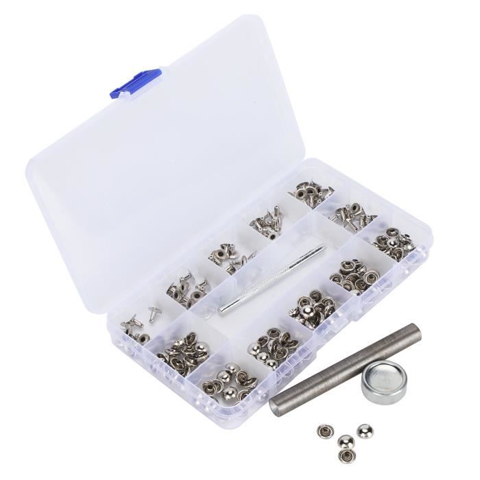 EJ.life Round Rivet Kit, Rustproof Metal Rivet with a Transparent ...