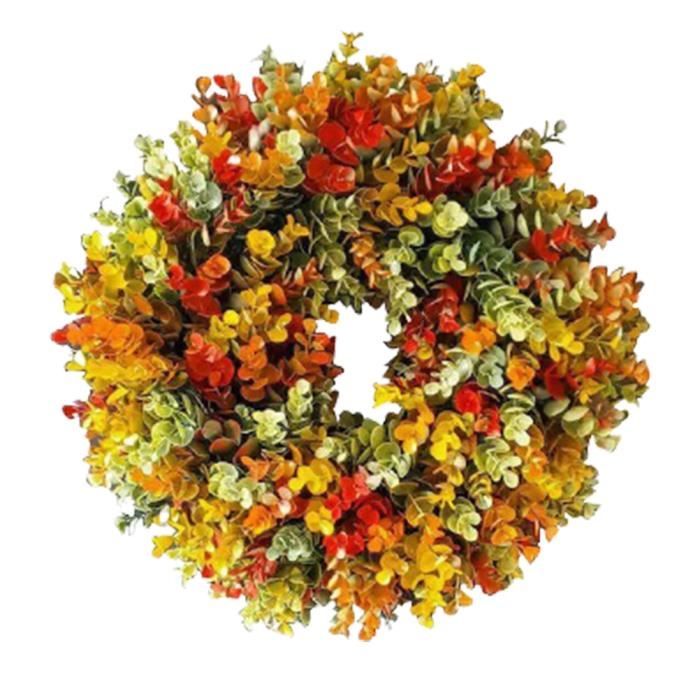 Couronne d'automne simulation colorée pour porte d'entrée décoration de ...