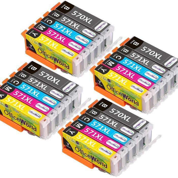 Cartouches d'encre Imprimante Canon pgi-570 xl cli-571 xl pour Pixma ... Cartouches d'encre Imprimante Canon pgi-570 xl cli-571 xl pour Pixma ...