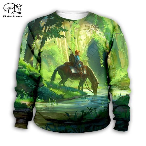 Dessin animé streetwear,Zelda-sweat-shirt à capuche 3d pour enfants ...