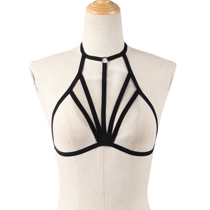 Porte-jarretelle Bustier Sexy Élastique Style Gothique avec Ceinture et ...