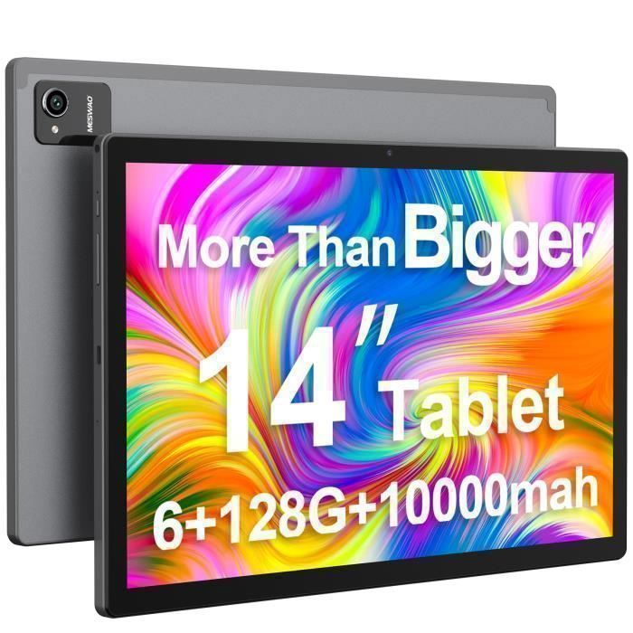 OHAANYY Tablette 14 pouces Android 13, 6GB+128GB, Wi-Fi 5, 512G TF Card Support, 8Core, 10000mAh ...