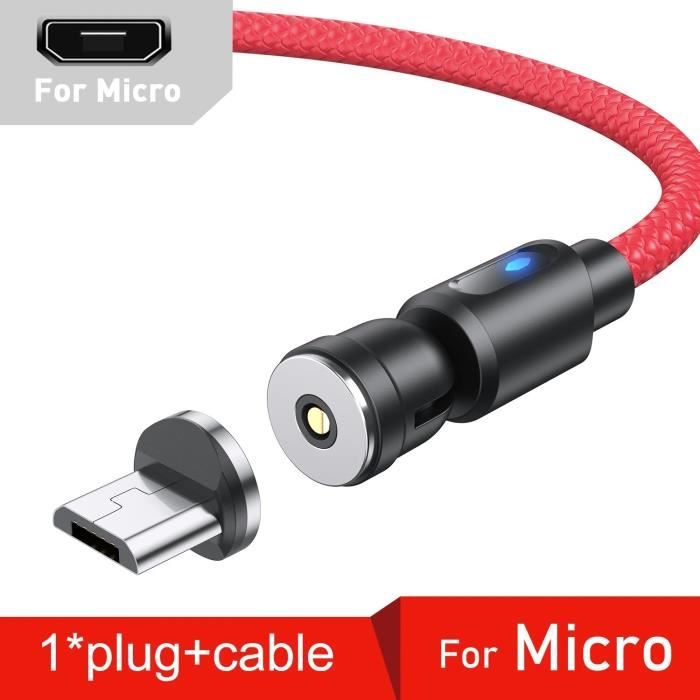 Câble de Recharge Magnétique - RNCYN - GTWIN - 540° Rotatif - Micro USB ...