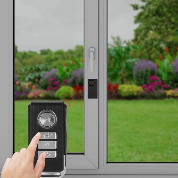 Alarme Antivol De Sécurité Sans Fil Salutuya Noir 110 Db