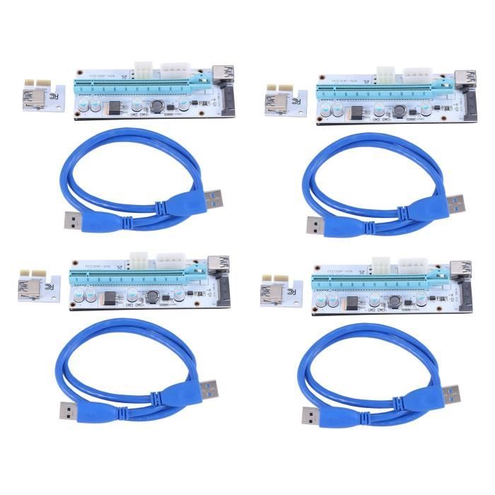 4X Ver 008S Rci Express 1X À 16X USB 3.0 Image Extension Cable ...