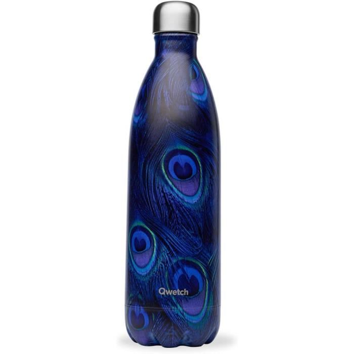 Qwetch - Bouteille Isotherme Paoleu 1L - Gourde Nomade Inox - 24h Froid ...