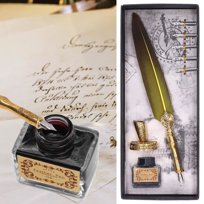 Tbest ensemble de stylo plume Stylo Plume Plume, écriture Liquide Stylo Plume élégance Vintage ...