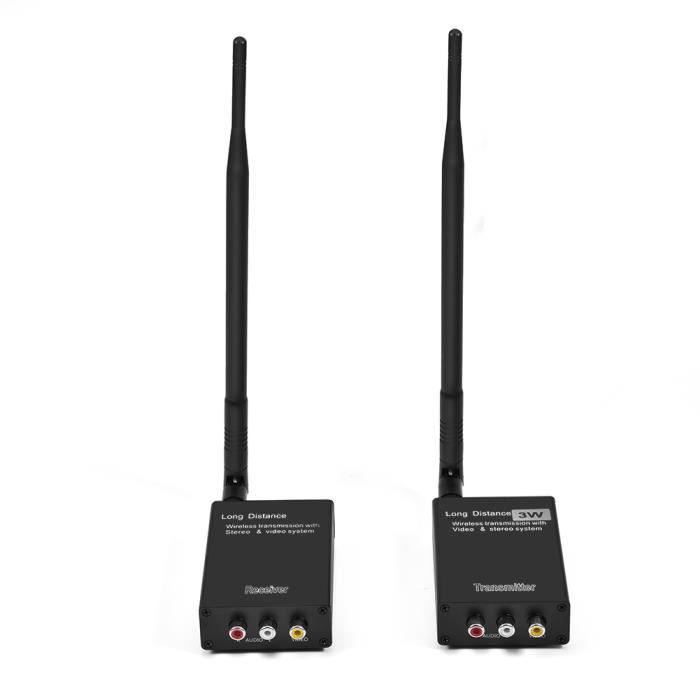Émetteur-récepteur sans fil Transmetteur et récepteur Audio-vidéo AV sans fil 2.4GHz, adaptateur ...