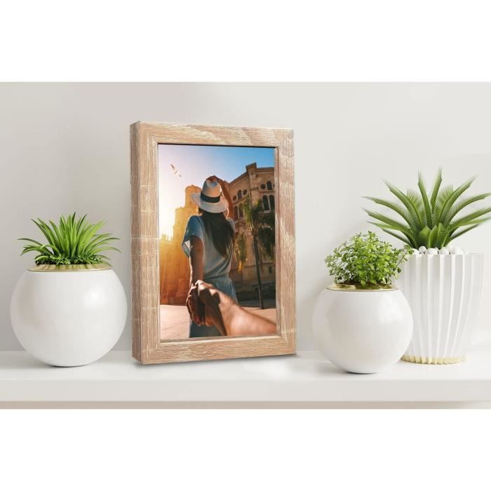 Lot De 2 Cadres Photo 18X24 Cm, En Bois Mdf Solide, Verre Plexiglas ...