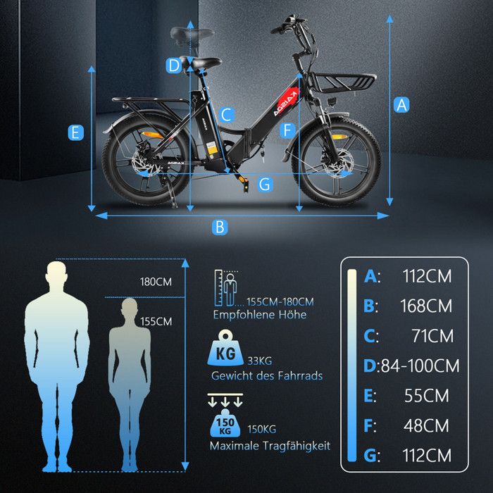KAISDA Vélo Électrique VAE Pliable 20”- Moteur 350W Double Batterie 36V ...