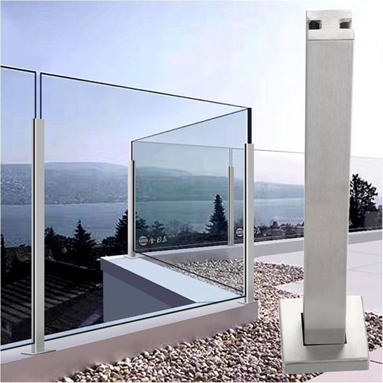 Glass Railing Pole Clamp Balcony Terrace Glass Railing Pole System ...