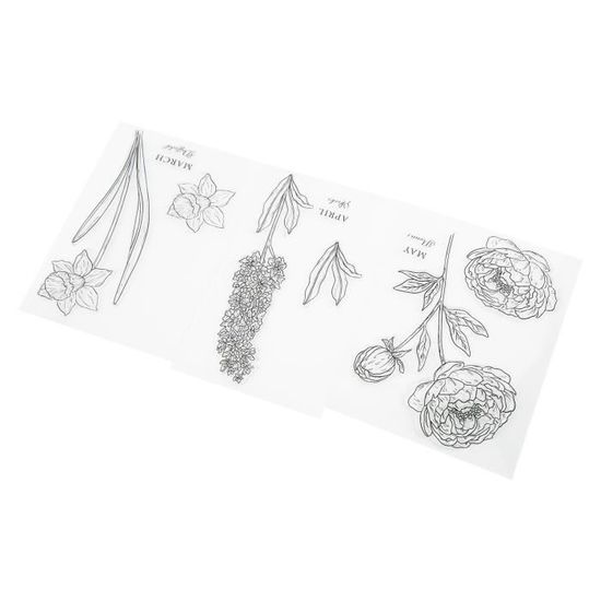 HURRISE tampons transparents bricolage 3 pièces Tampon Transparent ...