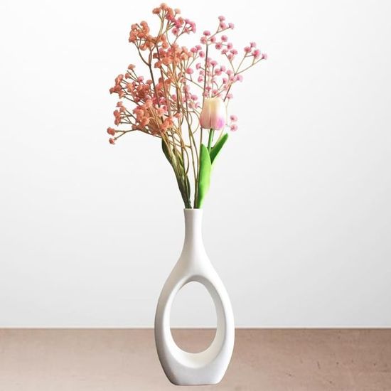 Blanc Vase Ceramique, Vases Decoratif Moderne Pour Decoration Salon ...