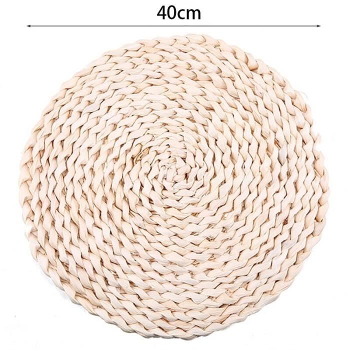 Napperons en rotin, dessous de verre, paille, tapis de Table, thermo ...