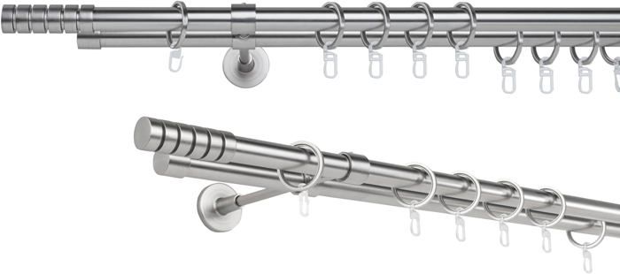 Tringle À Rideaux Sur Mesure Avec Embout Rillcube Ø 20 Mm Tube 2 Voies Distance Au Mur 20 Cm Kit ...