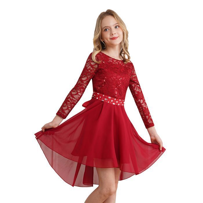 AISLOR Robe Cocktail Princesse Fille Enfant Robe Mariage Dmoiselles d ...