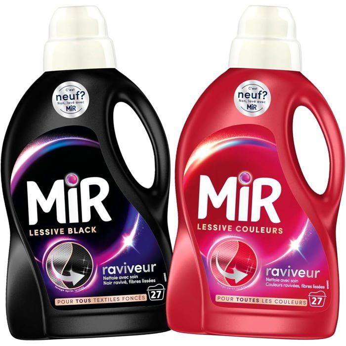 Lessive Liquide - MIR - Lot de 2 - Noir - Couleur - Cdiscount ...