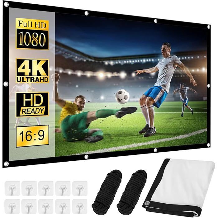 120 Zoll 16:9 HD 4K Projector Screen: Portable Foldable Outdoor Screen ...