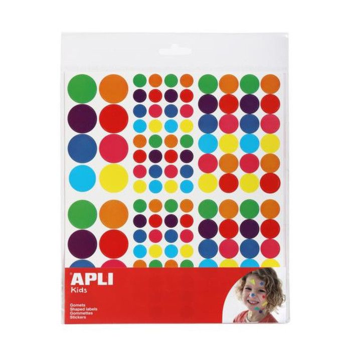Gommettes permanentes - APLI-AGIPA - Rond - 256 pastilles - Couleurs ...
