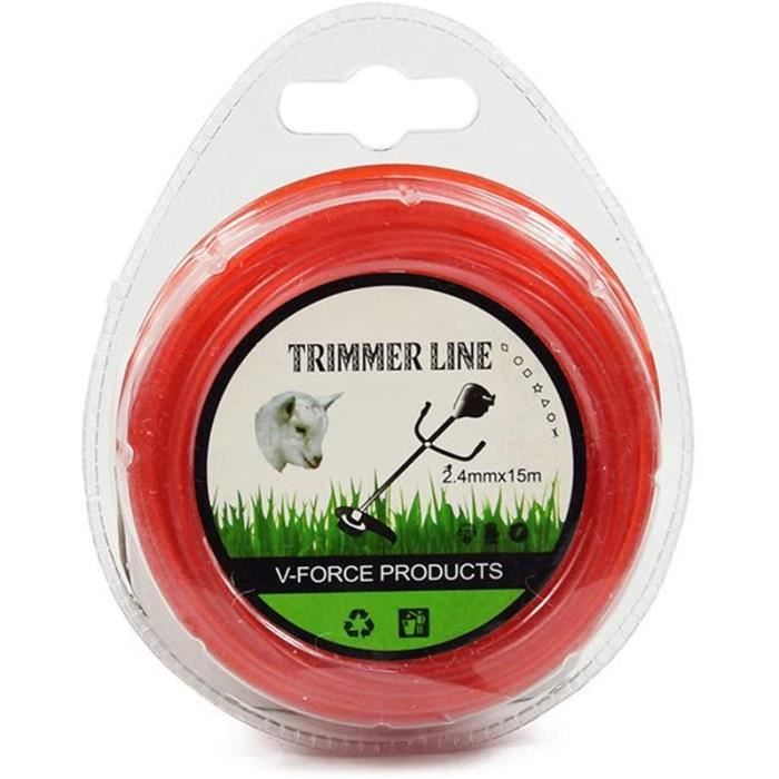 2.4Mmx15M Ligne de Coupe d'herbe Corde Ronde en Nylon Cordon Fil pour Tondeuse à Gazon Tondeuse ...
