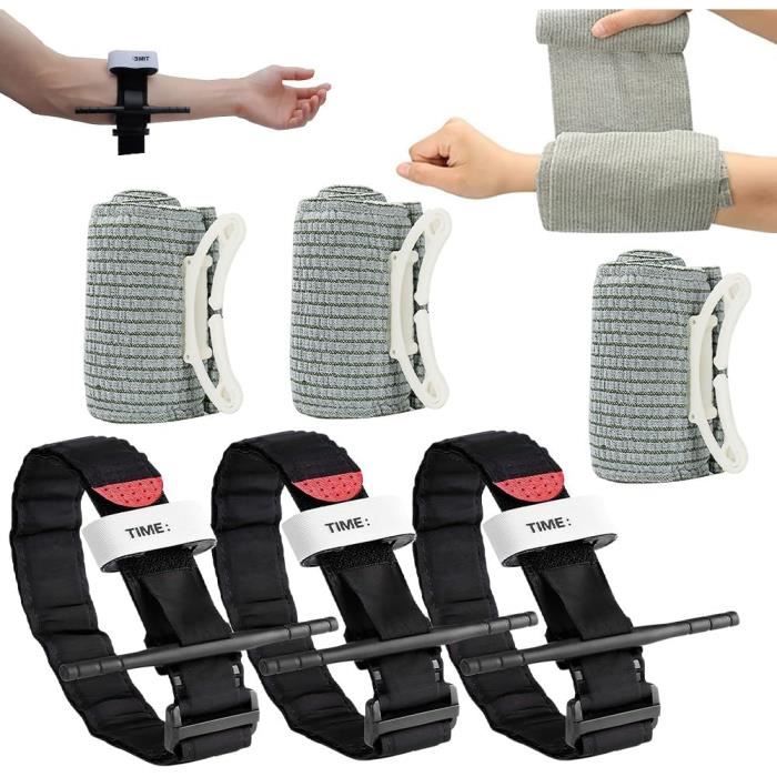 Tourniquet Tactique, 3 Pièces Garrot Tourniquet + 3 Pièces Bandage ...