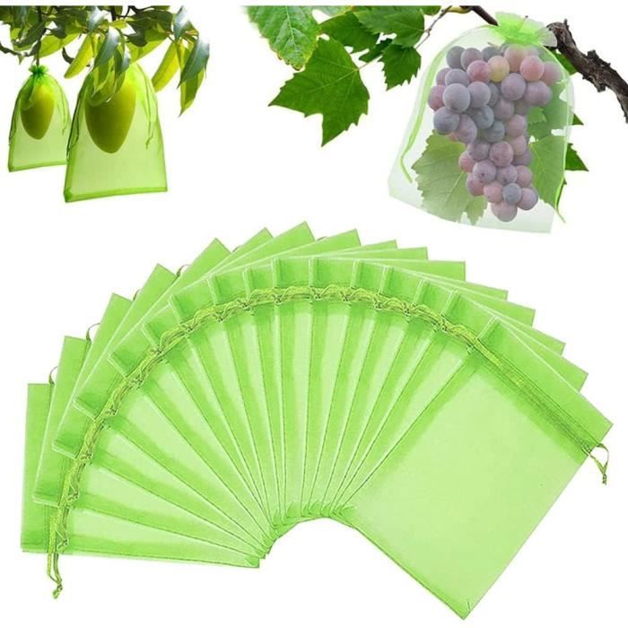 50 Pièces Sac Protection Fruits 20x15cm Sac Protection Raisin Sac Filet ...