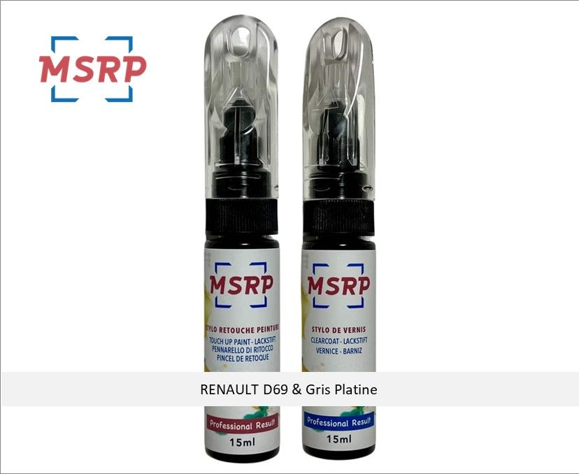 MSRP FRANCE - Kit stylo retouche peinture voiture pour RENAULT D69 ...