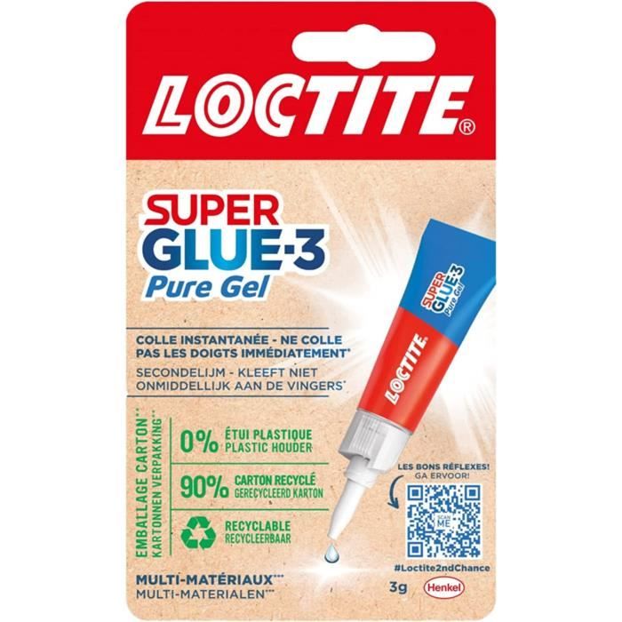 Loctite Super Glue-3 Pure Gel, colle transparente & puissante, colle ...
