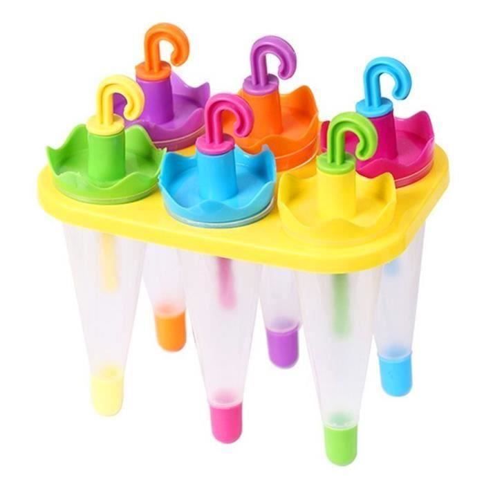 6 en 1 Moule à glace Ice Moisissures avec des bâtons de couverture pour ...